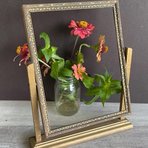 Vintage Tilt Picture Frame - Swinging Art Deco - Gold Wood - 8 X 10 - Etsy