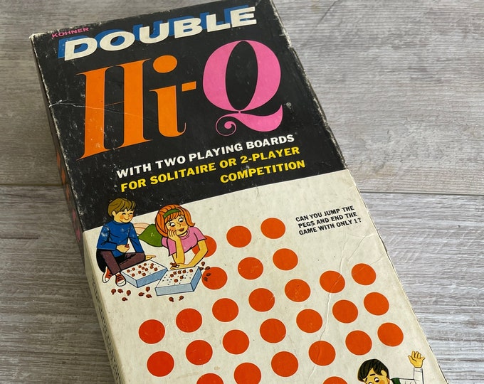 Vintage Double Hi-q Game - Kohner Solitaire Game - Complete 1970 ...