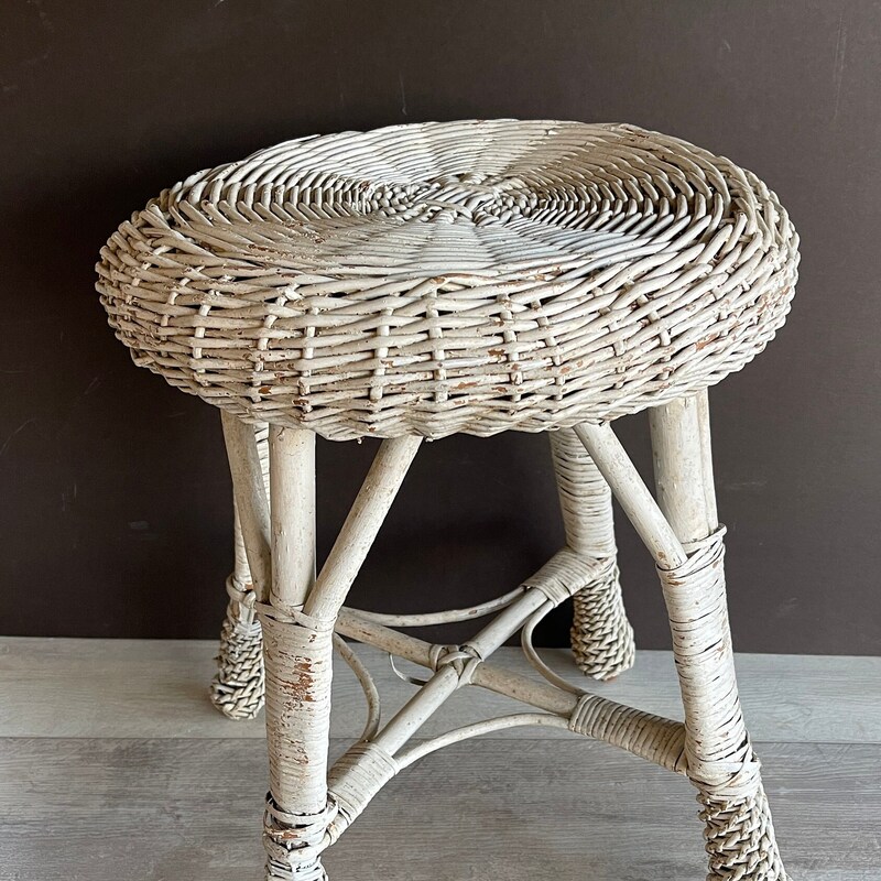 Wicker Stool - Etsy