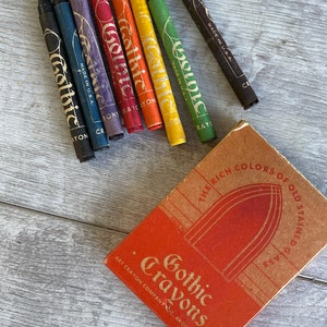 Vintage Gothic Crayons 8 Count 1940s Whitman Coloring Book complete - Etsy