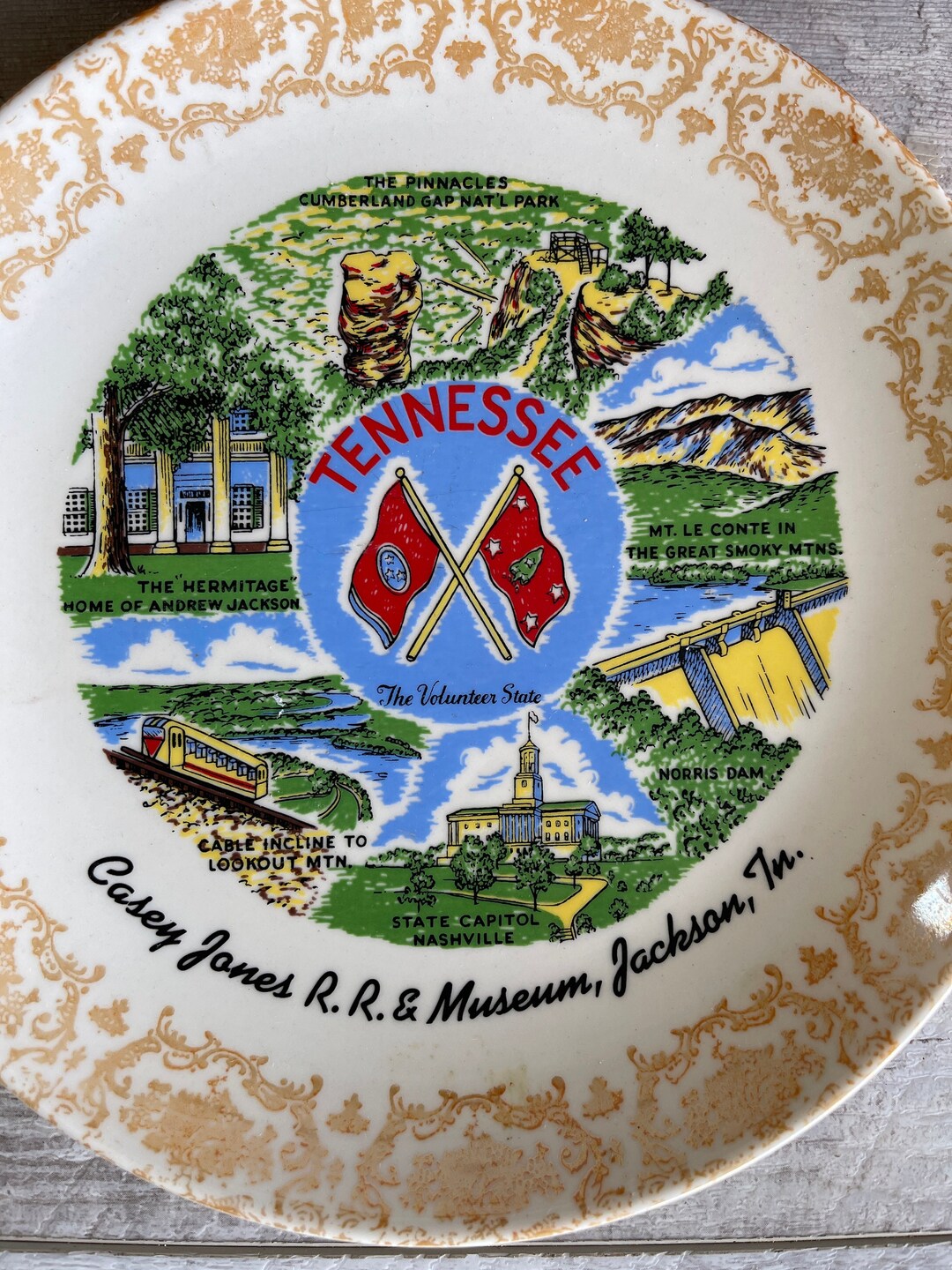 Vintage Tennesee Plate Souvenir - Casey Jones Railroad Museum -jackson ...