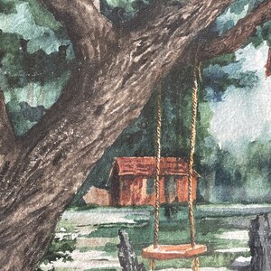 Vintage Watercolor Painting Signed Skippy Anderson Rustic | Etsy