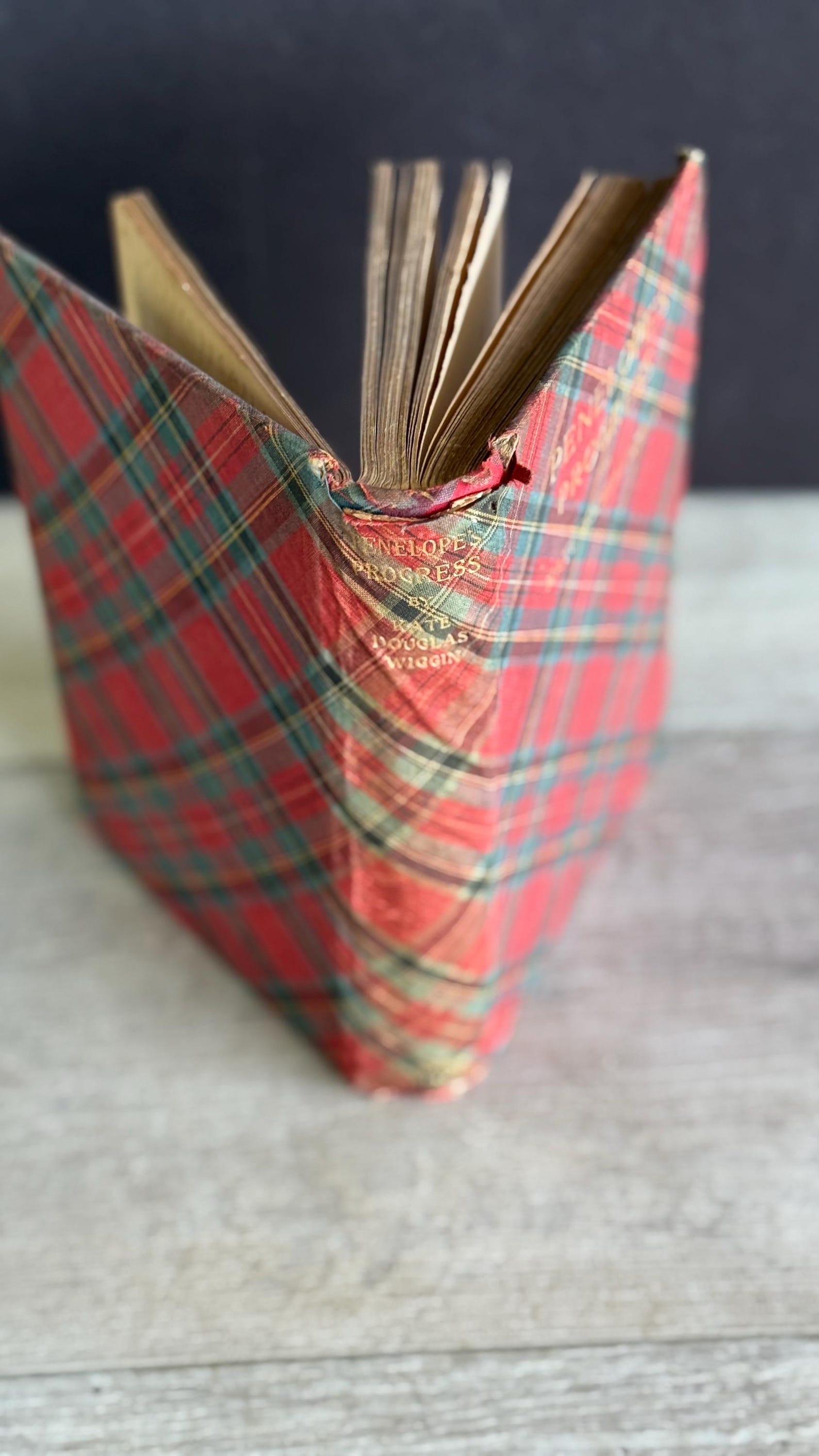 Antique Tartan Plaid Book - Penelope's Progress Kate Douglas Wiggin ...