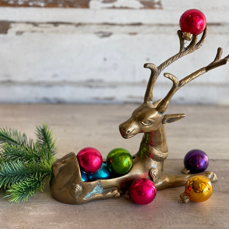 Brass Reindeer - Etsy
