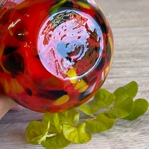 Vintage Blown Glass Vase Opaline Fire Red Small Bud Vase - Etsy