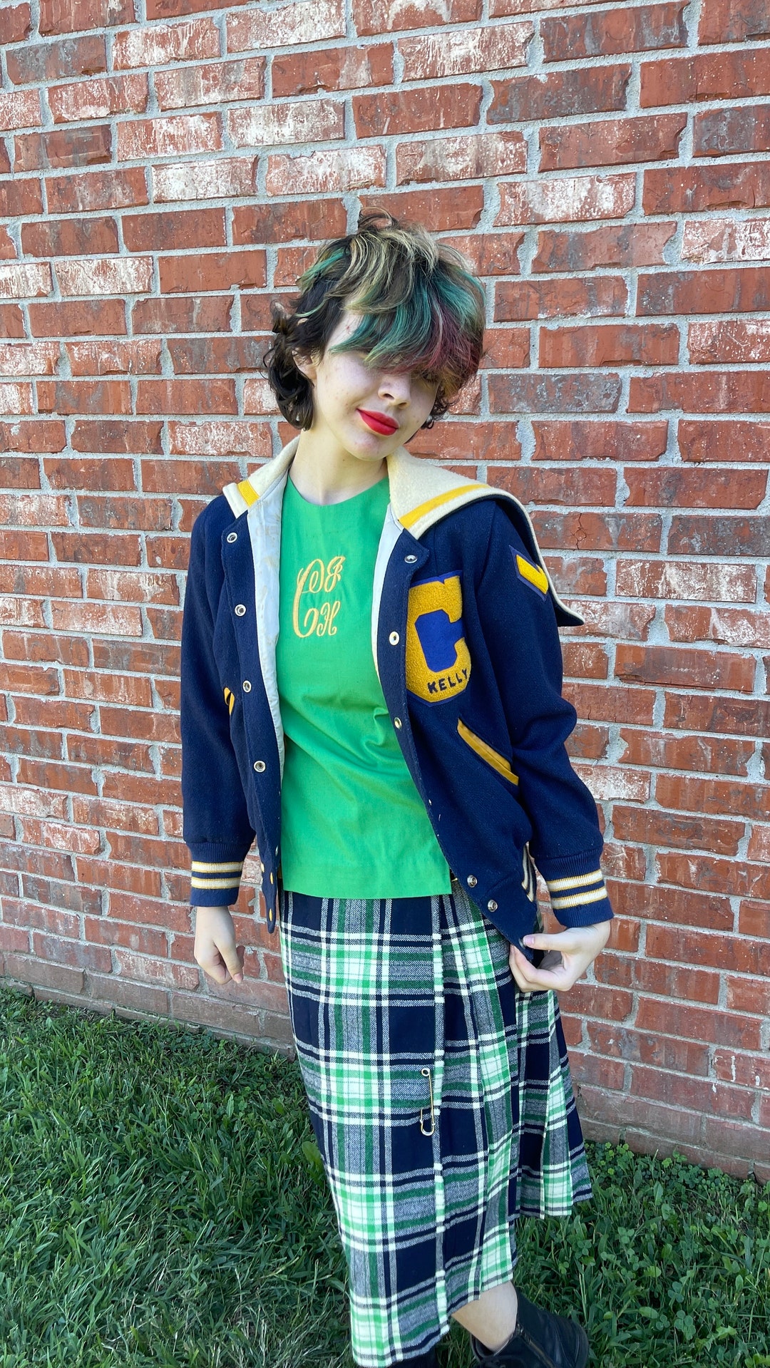 Vintage Blue and Gold Varsity Jacket: 1980s Letterman Bomber - Etsy