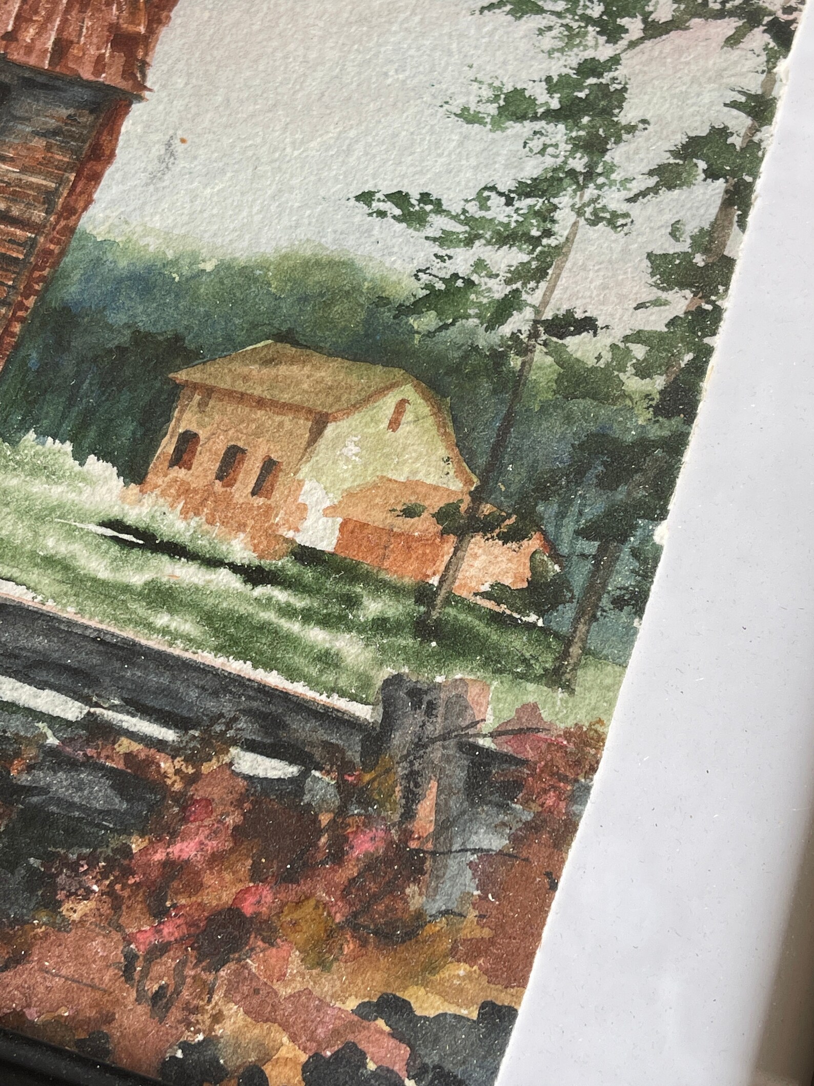 Vintage Watercolor Painting Signed Skippy Anderson Rustic | Etsy