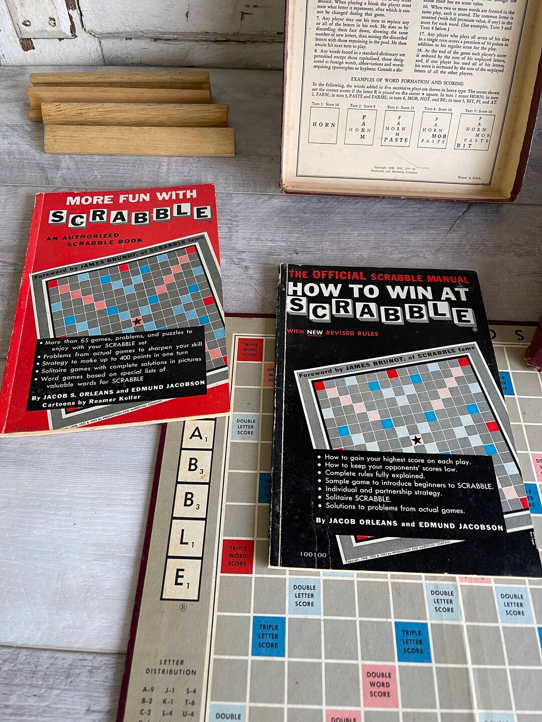 Vintage Scrabble Game by Selchow and Righter C. 1953 - Complete With ...