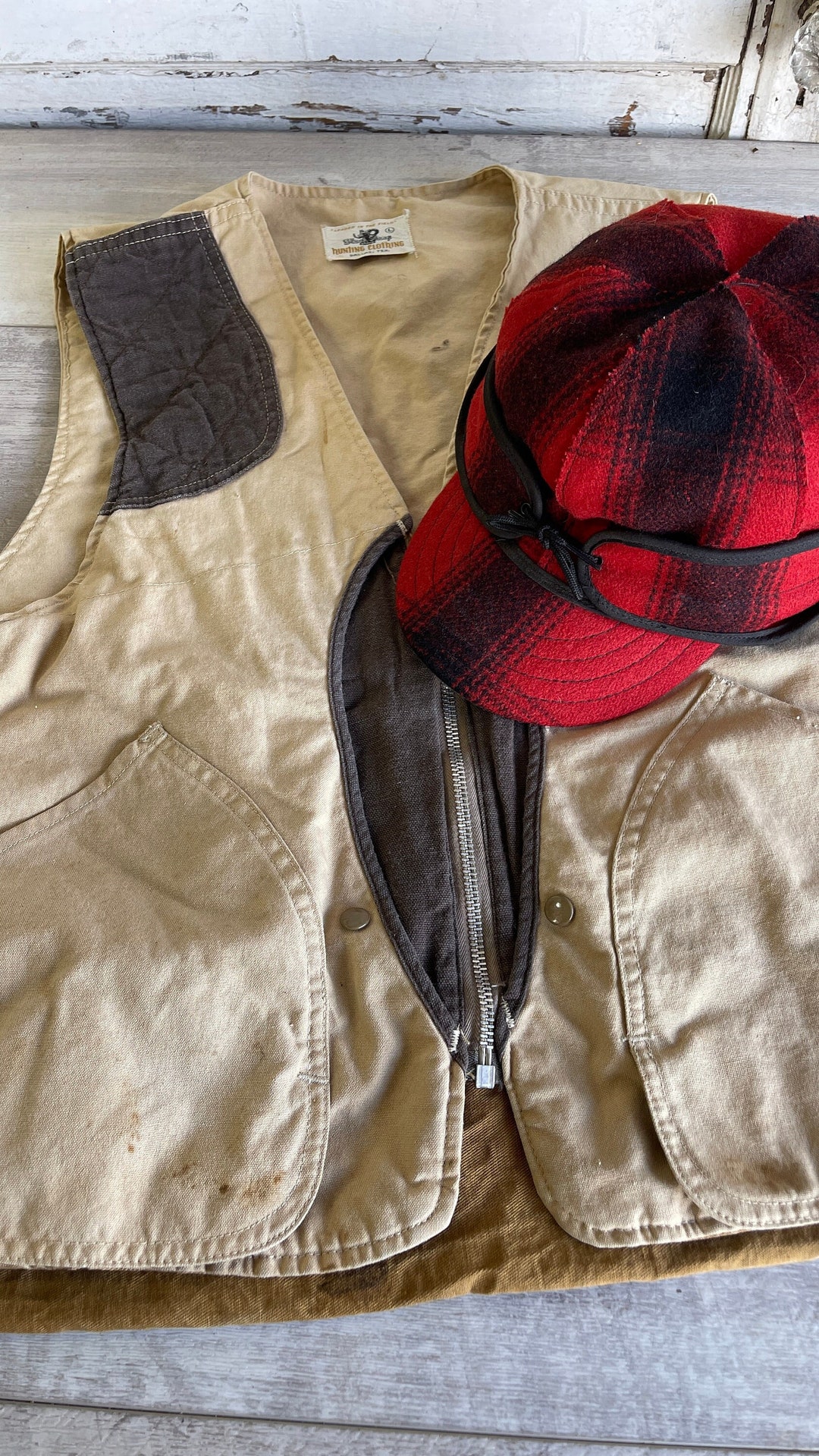 Vintage Hunting Vest Black Sheep Brand Dallas Texas Canvas Multi Pocket ...