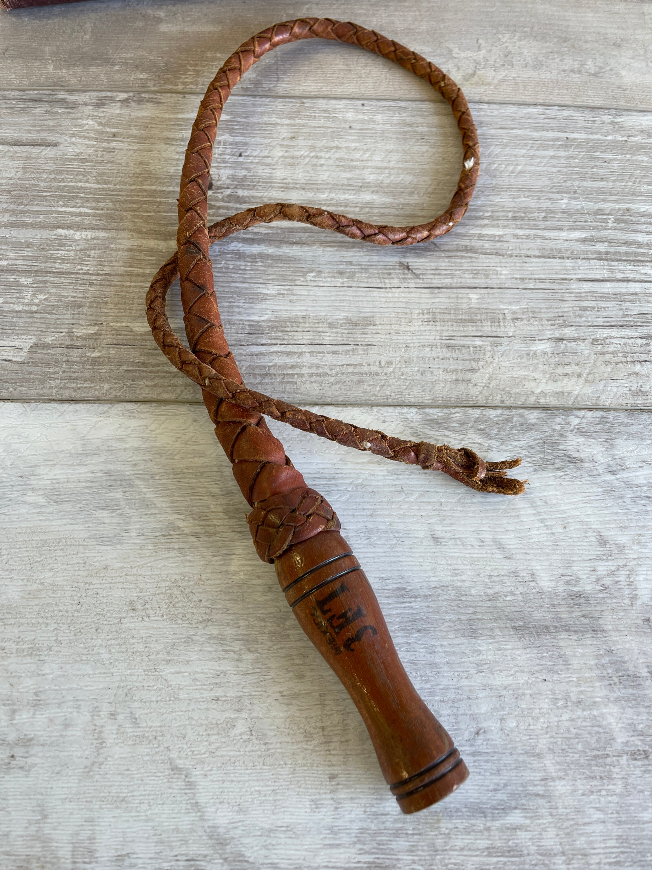 Vintage Leather Whip Made in Mexico Brown Horse Riding 3 | Etsy