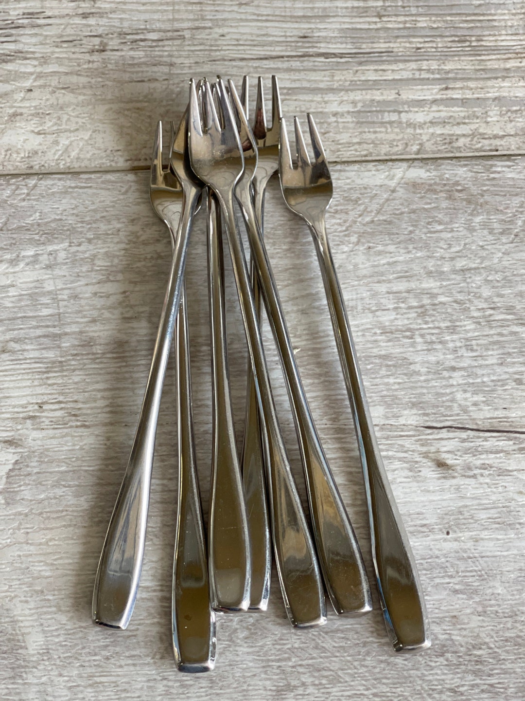 Vintage Stainless Steel Cocktail Forks - Achievement Korea - Set of 7 ...