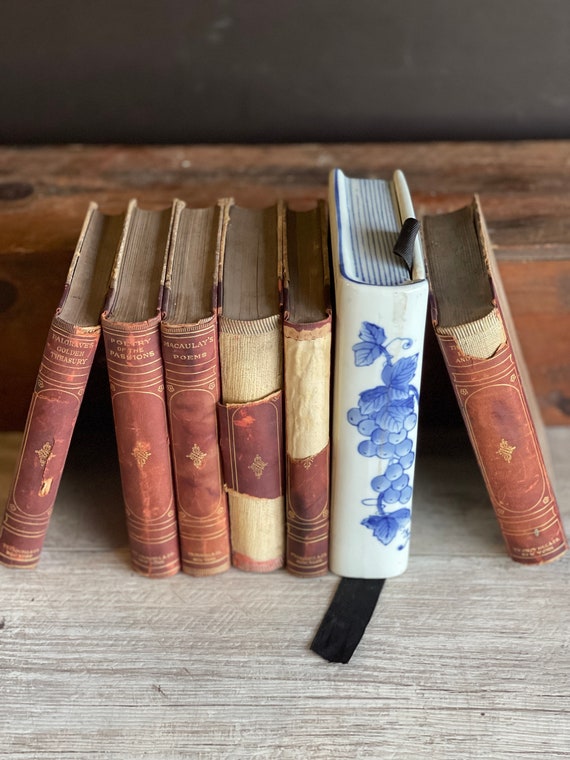 Vintage Trinket Box -Book Blue and White Chinoiserie … - Gem