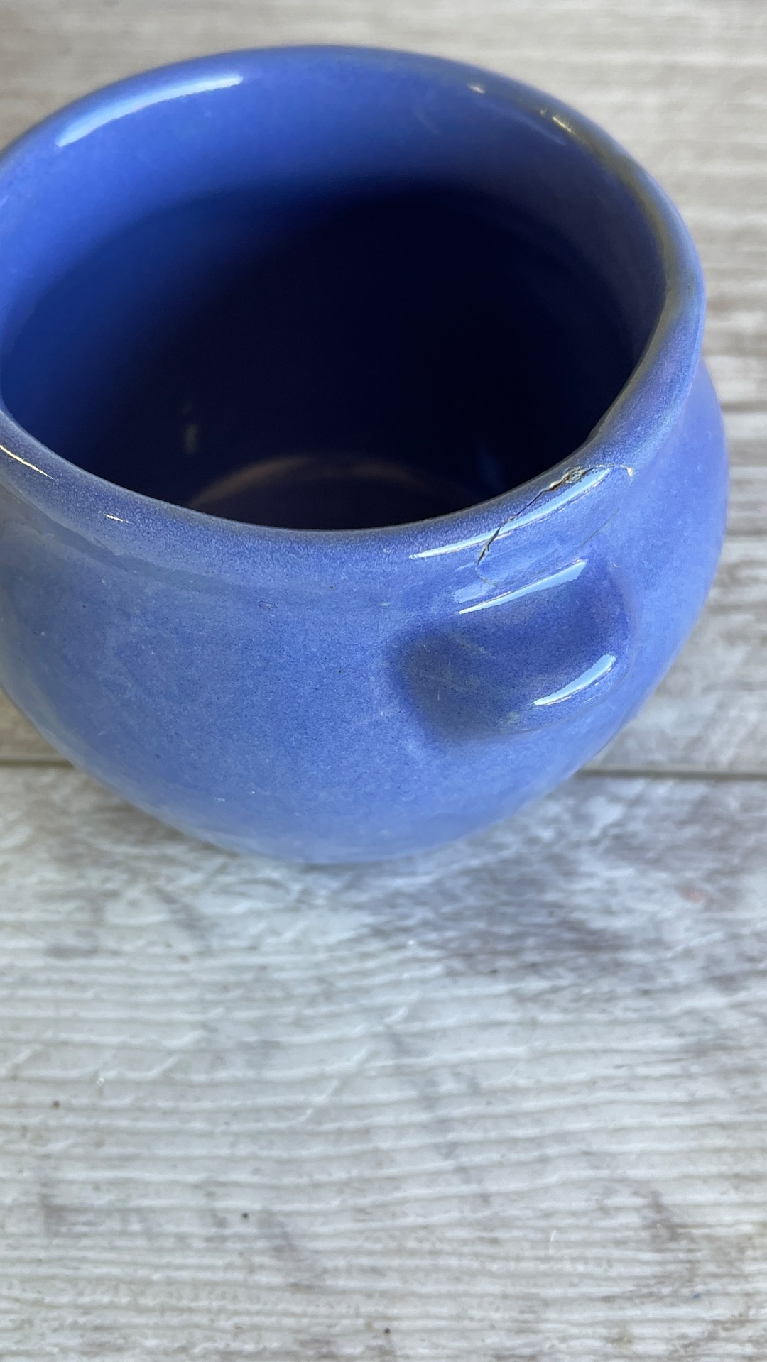 Vintage Duchess Cheese Pottery Crock - Blue Bean Pot Cup - Etsy