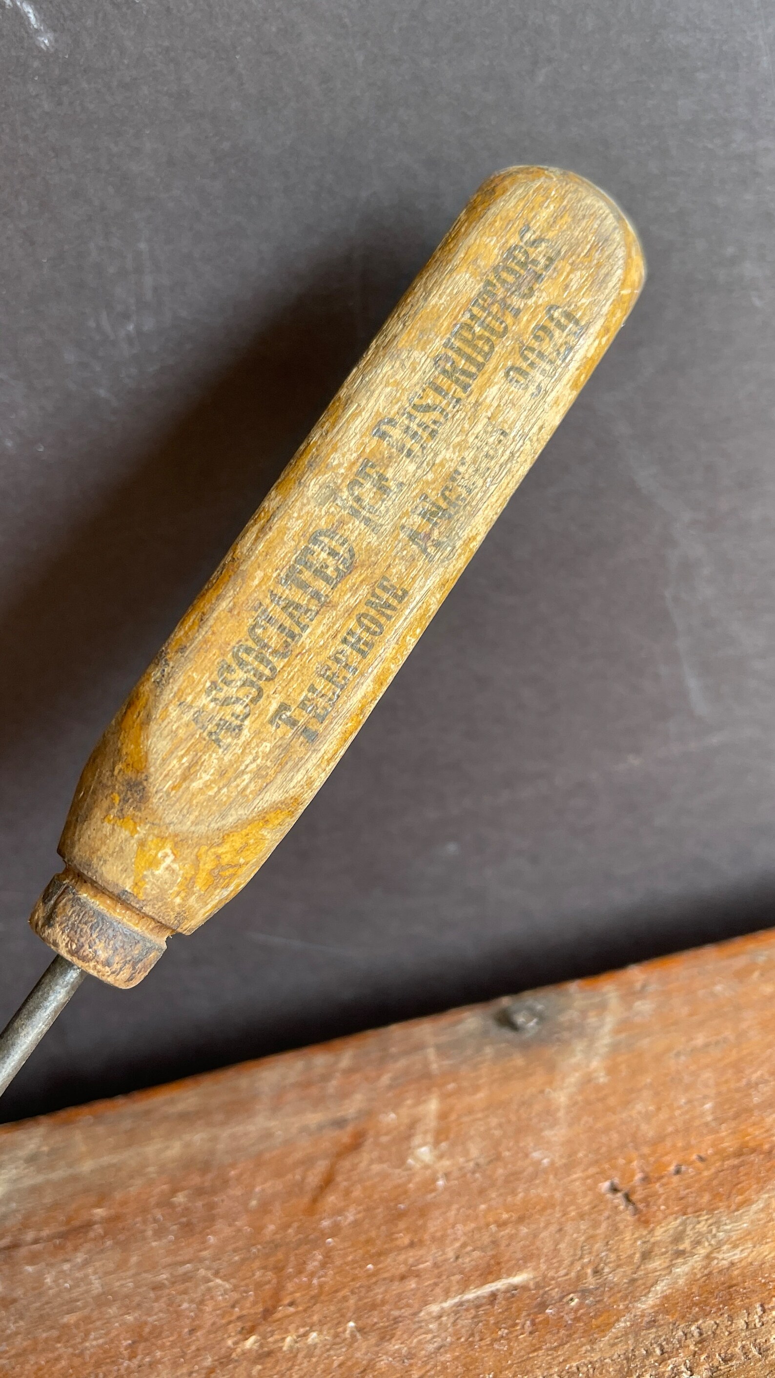 Vintage Advertising Ice Pick - Associated Ice Distributors - 1920s/30s ...