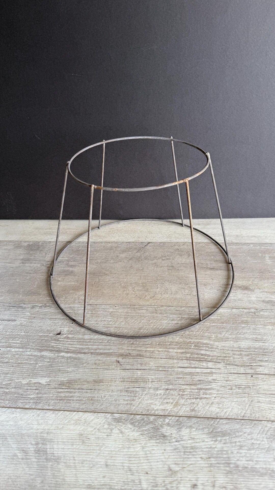 Vintage Lamp Shade Skeleton Steel Wire Frame - Medium Size - Etsy