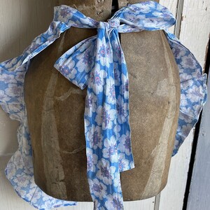 Vintage Half Apron -blue and Orange - Authentic Vintage Floursack ...