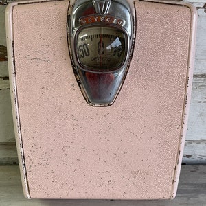 Vintage Bathroom Scale Art Deco 1950s Detecto Pink - Etsy