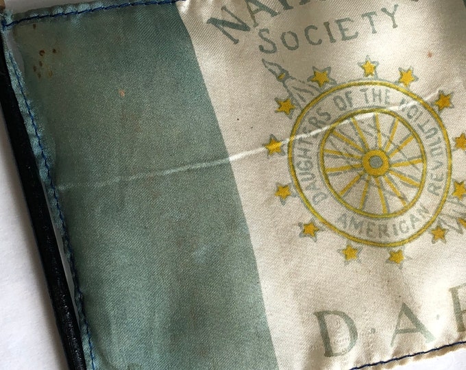 Antique DAR Flag - Daughters of the American Revolution Silk Parade ...