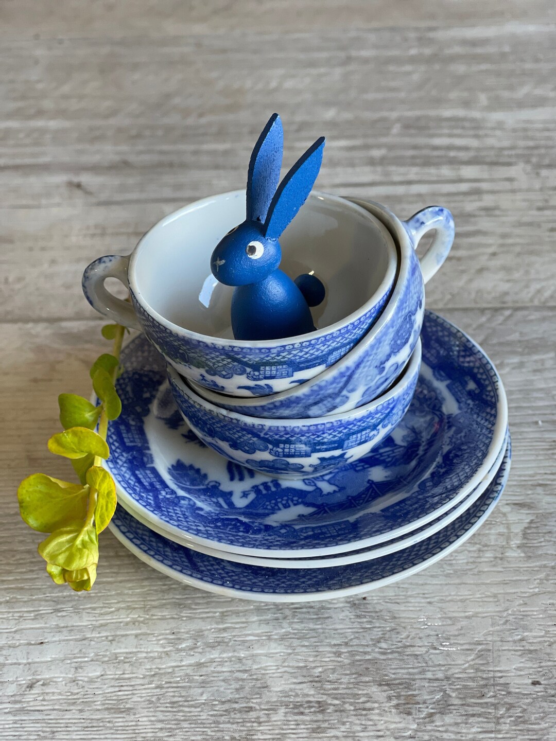 Vintage Swedish Rabbit Figurine Souvenir Blue Bunny Wood - Etsy