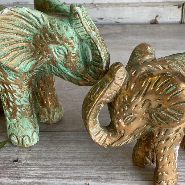 Chalkware Elephants - Etsy