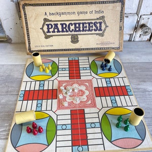 Vintage Parcheesi Game 1959 Board and Pieces Complete Selchow and ...