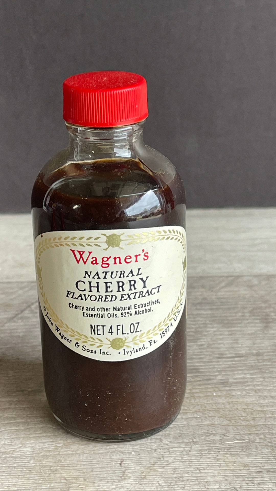 Vintage Cherry Flavoring - Old Flavor Bottle - Etsy