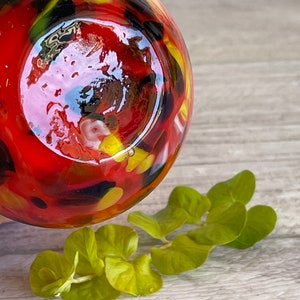 Vintage Blown Glass Vase Opaline Fire Red Small Bud Vase - Etsy