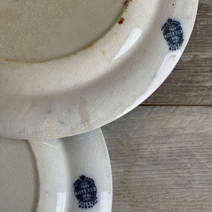 Vintage Tillson Dinner Plates - Blue and White Flow Blue - Burslem ...