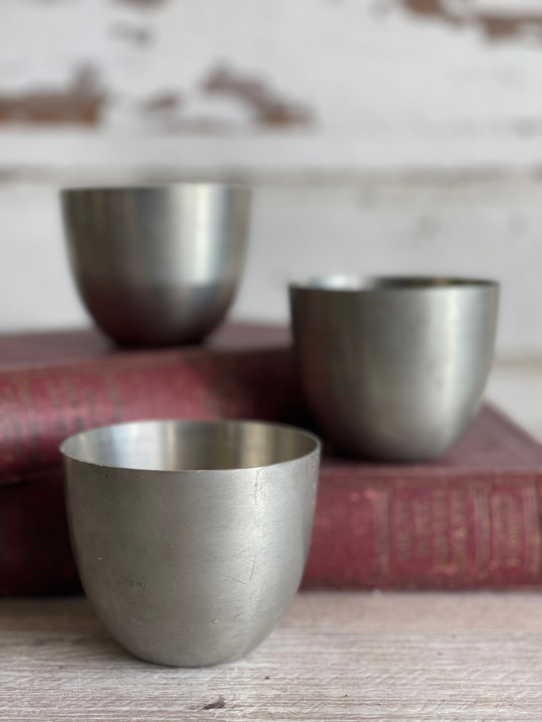 3 Vintage Pewter Jefferson Cups - "empire Pewter" - Etsy