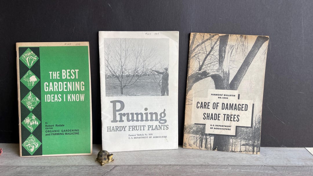 Antique Garden Books - Organic Garden -pruning - Arborist - Lot 3 ...