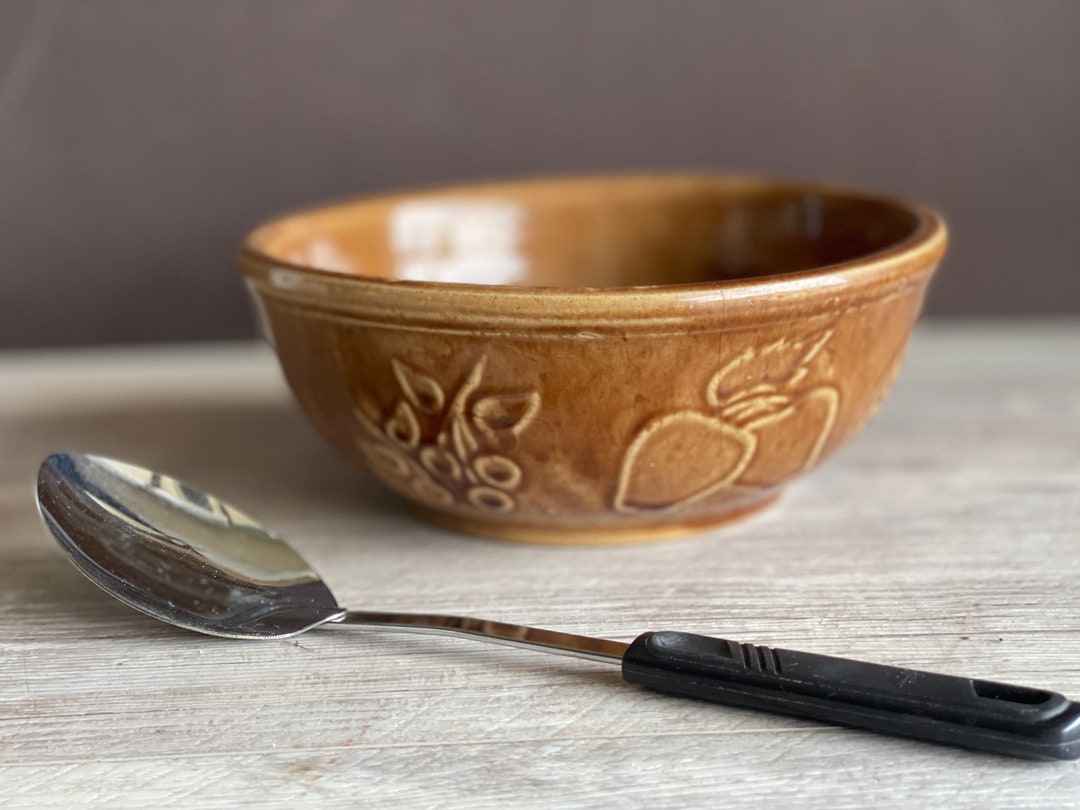 Vintage USA Pottery Bowl Stoneware Fruit Bowl - Ohio Pottery - Etsy