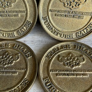 Vintage Brass Coasters -solid and Heavy -one of a Kind - Keeler Brass ...
