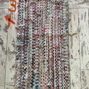 Vintage Twined Rag Rug Cotton Braided Rugs 20 X 50 Primitive as is ...
