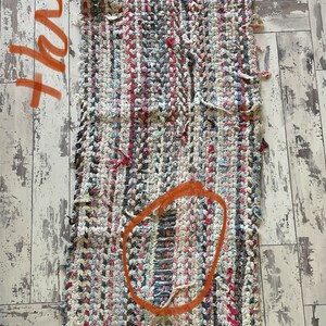 Vintage Twined Rag Rug Cotton Braided Rugs 20 X 50 Primitive as is ...