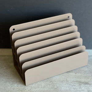 Vintage Steel Letter Holder Bill Sorter Hunt Lit Ning 6 Slot Mid ...