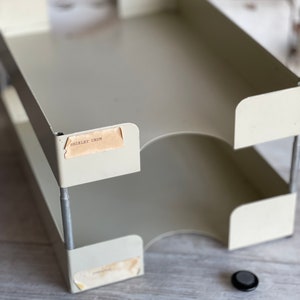 Vintage Steel Desk Paper Trays -set 2 Stacking in and Out- Legal Size ...