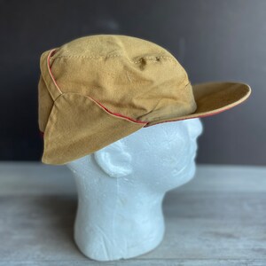 Vintage Hunting Cap Red and Tan Canvas With Ear Straps - Etsy