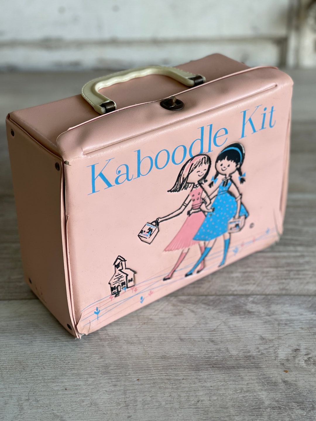 Vintage Kaboodle Kit - Pink Vinyl Doll Clothes Case C. 1960s - Etsy
