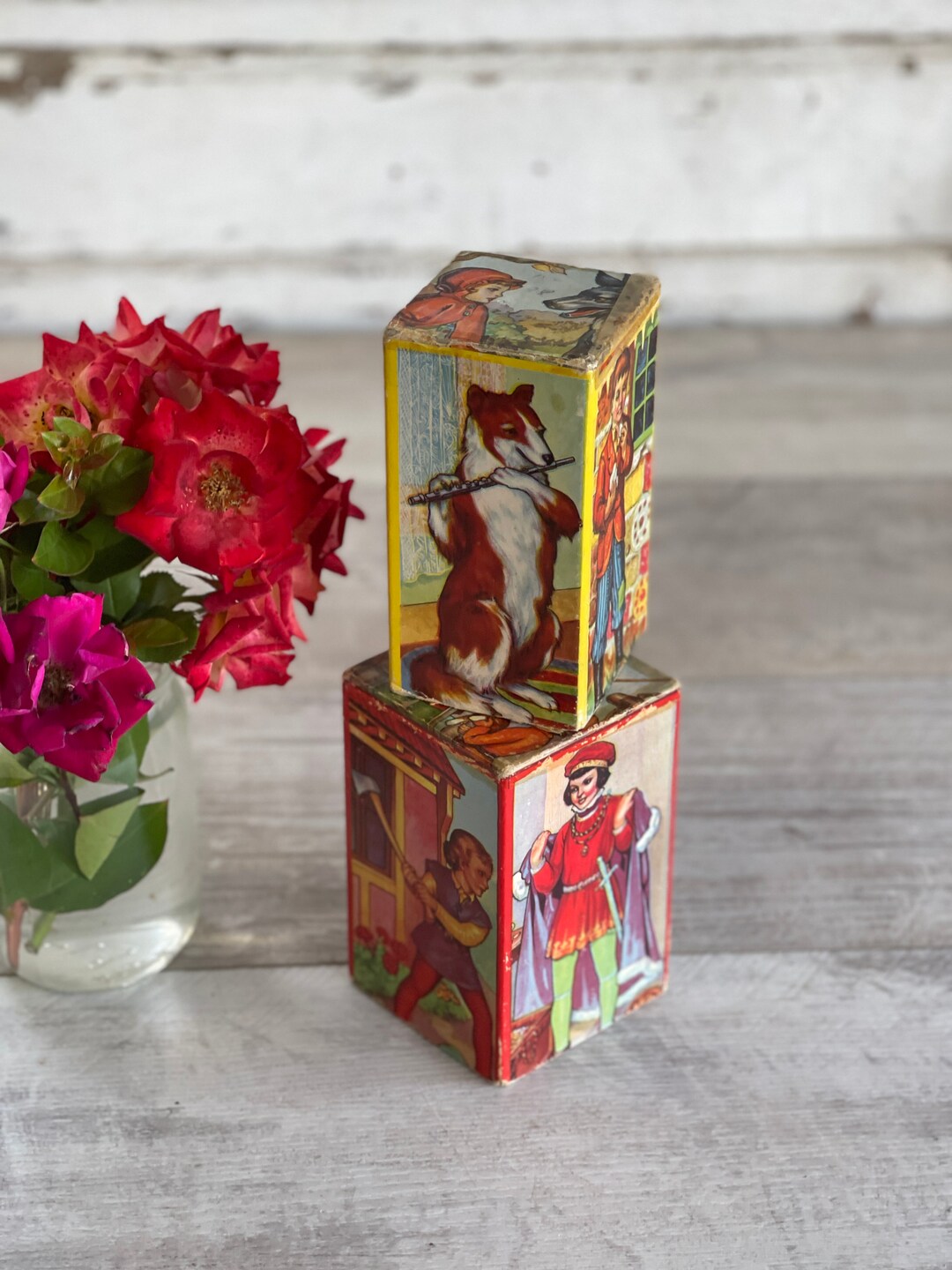 Antique Children's Blocks - 1930s Sam Gabriel Sons - Bright Litho ...