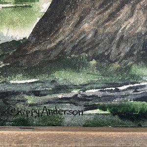 Vintage Watercolor Painting Signed Skippy Anderson Rustic Original ...