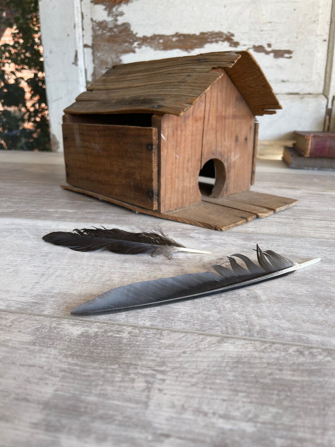 Vintage Bird House Primitive Handmade Folk Art- Recycled Fruit Crate - Etsy