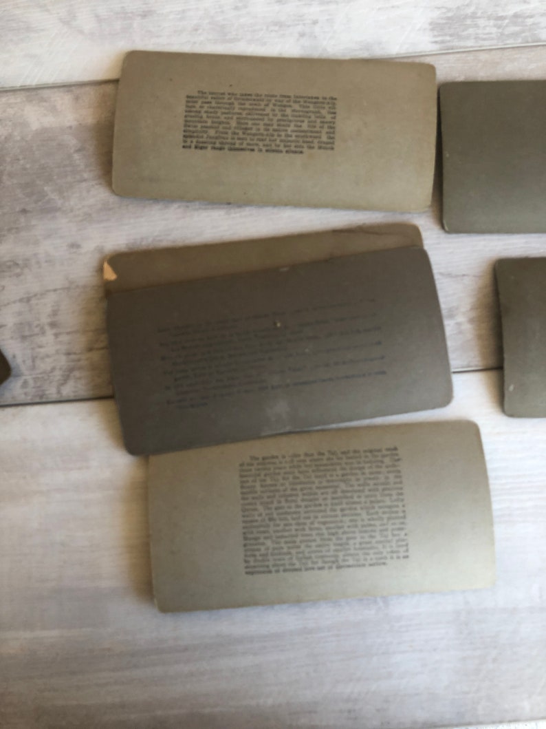 6 Antique Stereoscope Cards Travel Hand Colored Old - Etsy