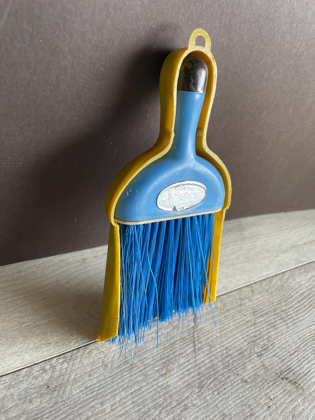 Vintage Toy Dust Pan and Whisk Brooms- Made in Italy Blue and Yellow - Etsy