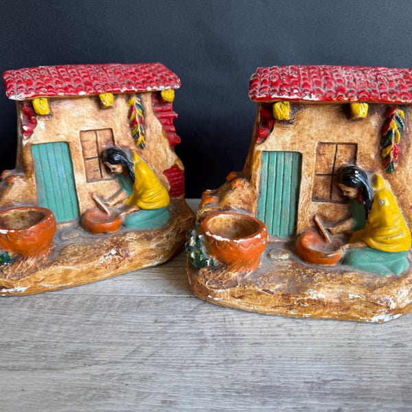 Vintage Mexican Bookends - Etsy