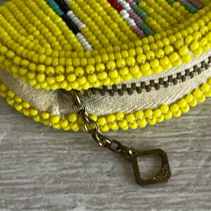 Vintage Beaded Change Purse Native American Leather Wallet Souvenir ...