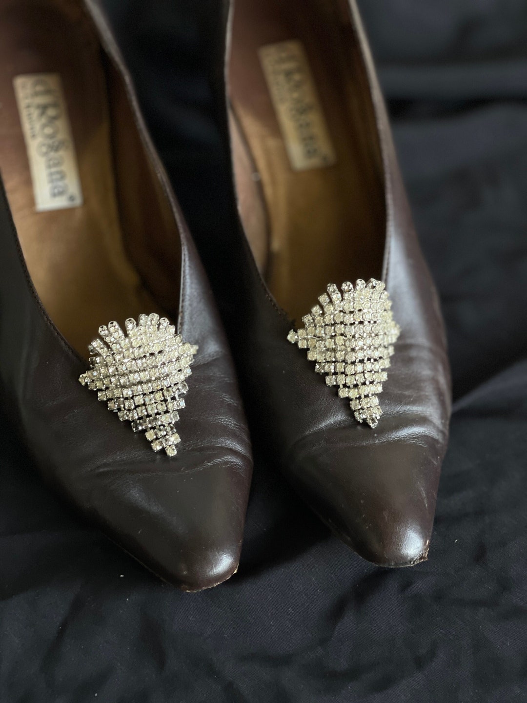 Vintage Rhinestone Shoe Clips - Old Art Deco Rhinestones - Etsy