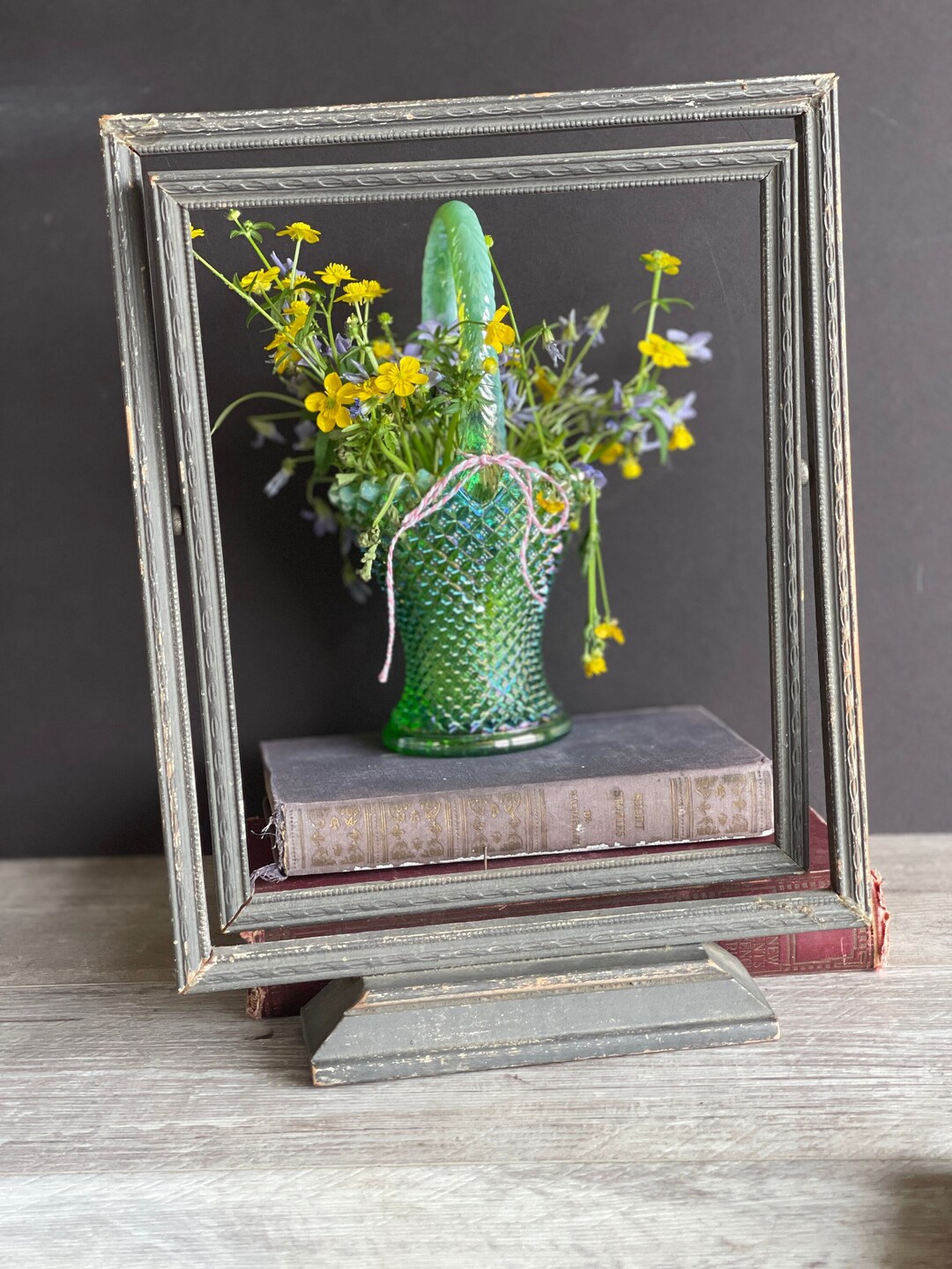 Vintage Tilt Picture Frame - Swinging Art Deco -silver Wood - 8 X 10 ...