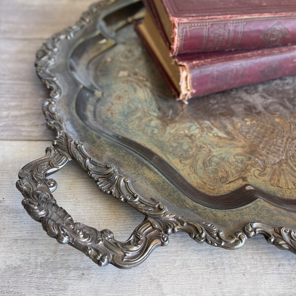 Heavy Silver Tray - Etsy