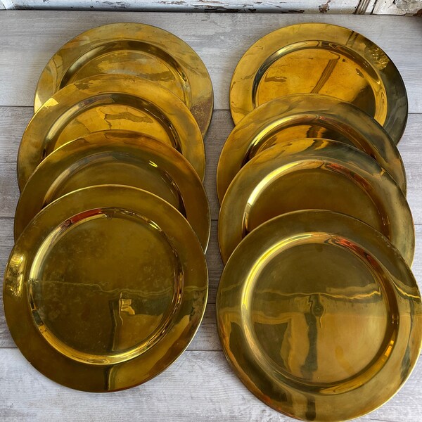 Vintage Brass Plate - Etsy