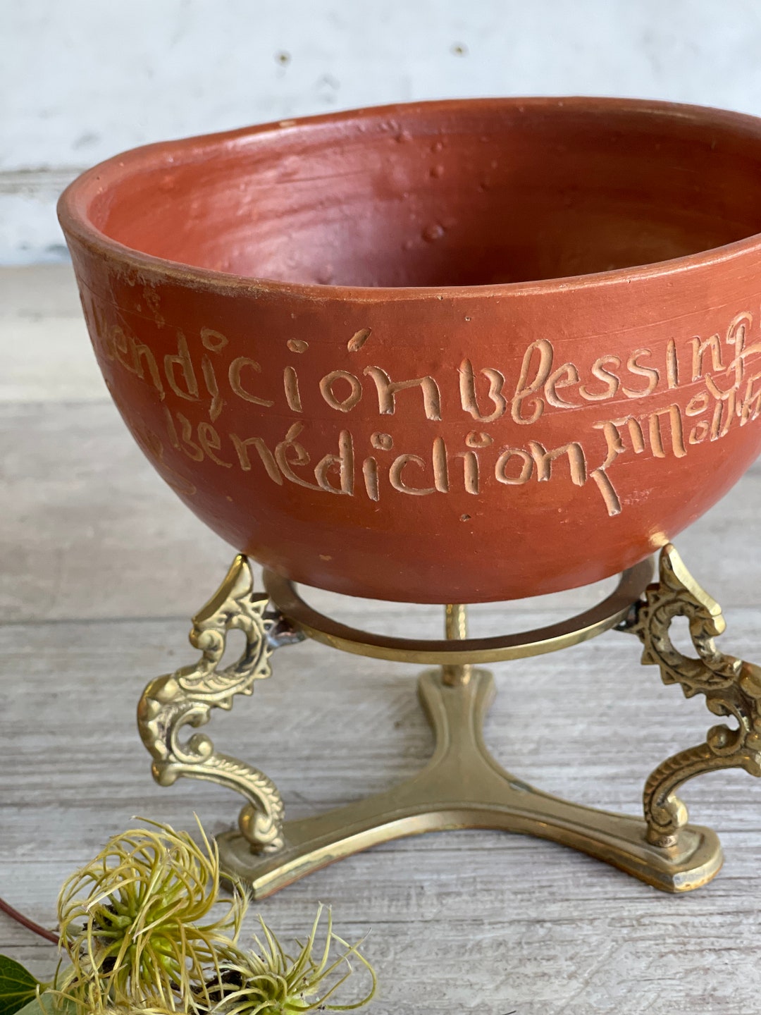 Vintage Blessing Bowl - Handmade Clay Bowl - Etsy